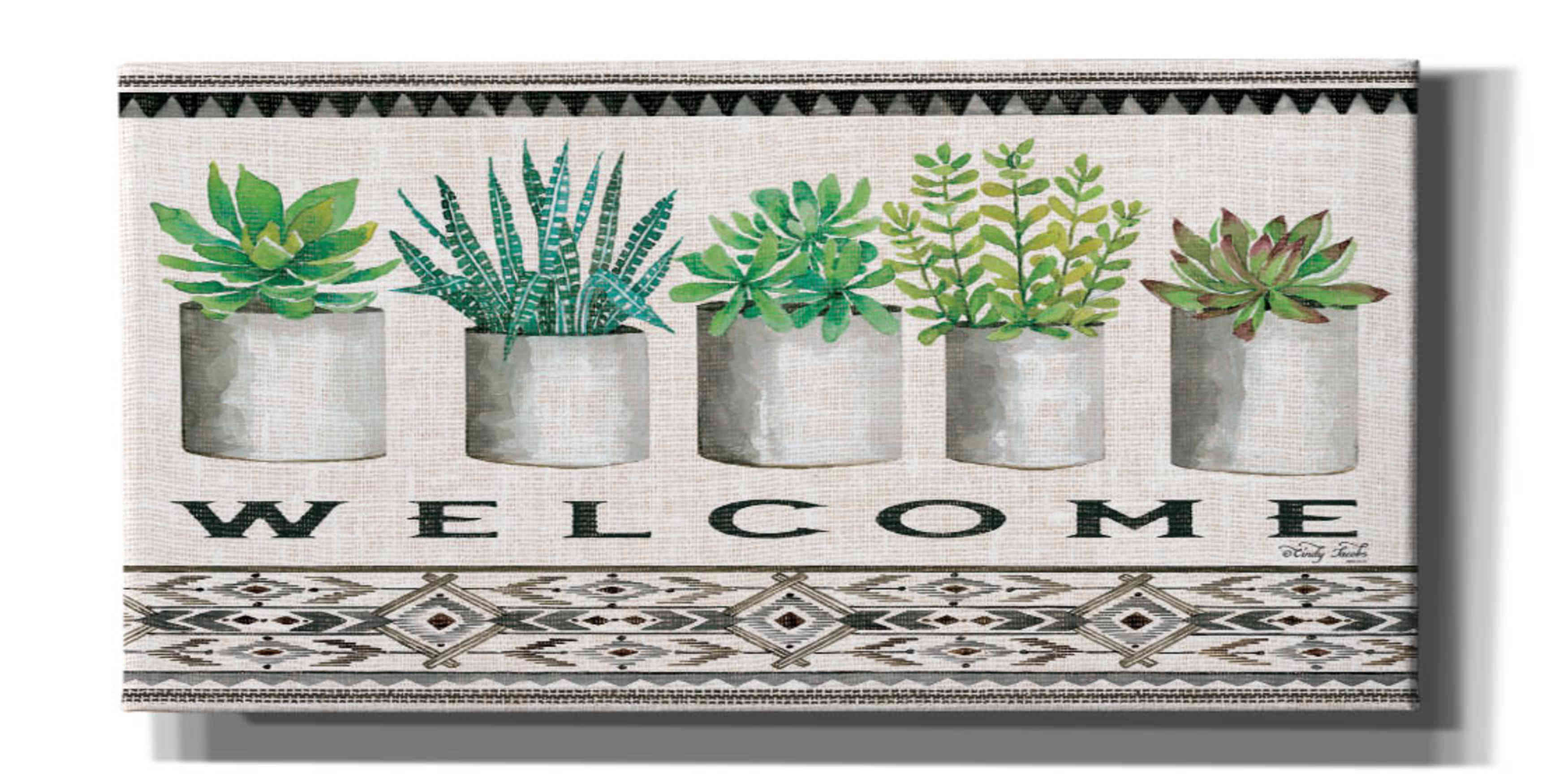 Bungalow Rose 'Native Welcome' by Cindy Jacobs, Canvas Wall Art, 60" x 30" | Wayfair